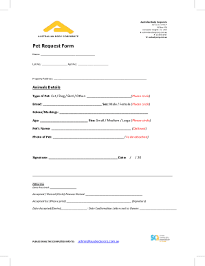 Fillable Online Pet-Request-Form-Final Fax Email Print - pdfFiller