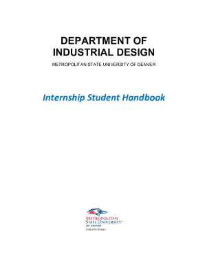 Fillable Online DEPARTMENT OF INDUSTRIAL DESIGN Internship ... Fax ...