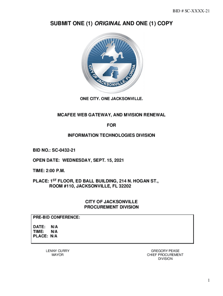 Fillable Online BID # SC-XXXX-21 Fax Email Print - pdfFiller