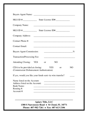 Fillable Online Buyer Agent Info Sheet Fax Email Print - pdfFiller