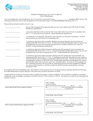 Fillable Online Residential Swimming Pool Spa or Hot Tub Safety Act ...