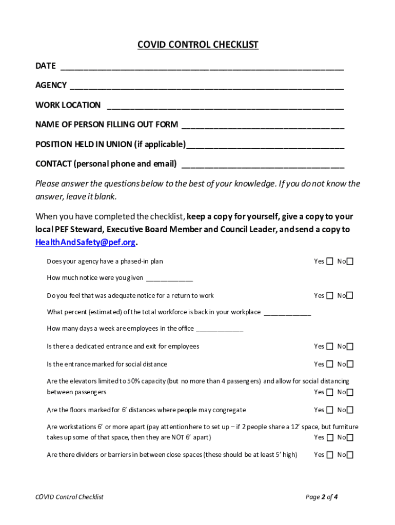 Fillable Online Vital Health and Safety Actions for the Ongoing COVID-19 ... Fax Email Print ...