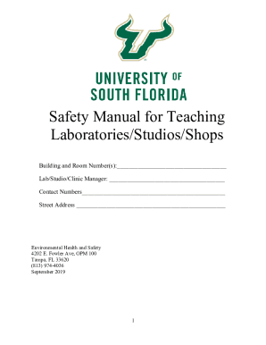 Fillable Online Fillable Online usfweb2 usf Safety Manual for Teaching Labs Fax Email Print ...