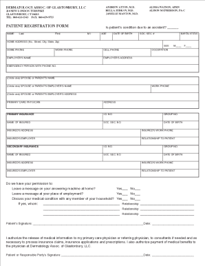 Fillable Online Patient RegistRation FoRm Fax Email Print - pdfFiller