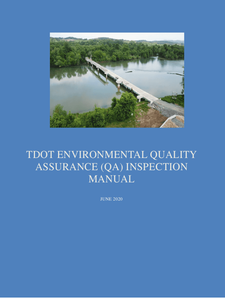 Fillable Online TDOT Environmental Quality Assurance (QA) INSPECTION ...
