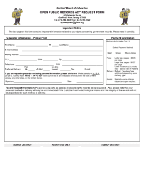 Fillable Online Model OPRA Request Form Fax Email Print - pdfFiller