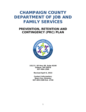 Champaign County Department Of Job And Family Services Doc Template ...