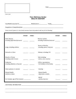 Fillable Online Wellness Rev New patient Intake Form Fax Email Print ...