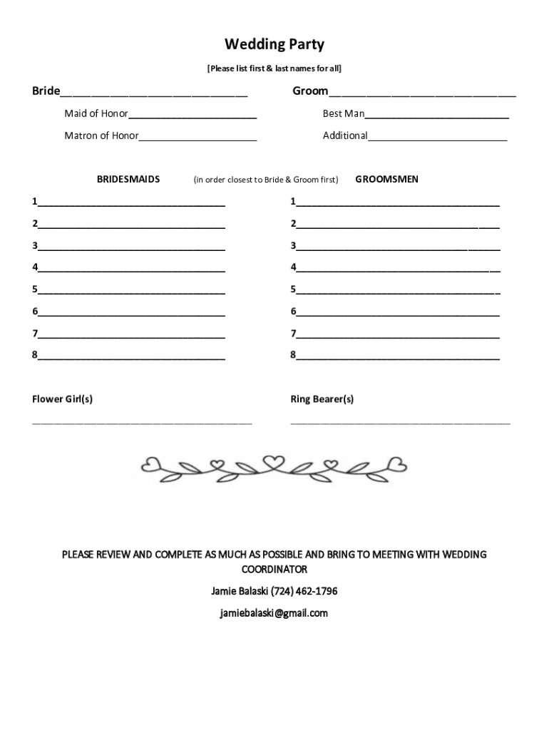 Fillable Online Wedding Plus-One Etiquette: 7 Rules to Help You Write ...