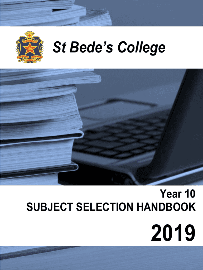 Fillable Online Year 9 SUBJECT SELECTION HANDBOOK - St Bede's College Fax Email Print - pdfFiller