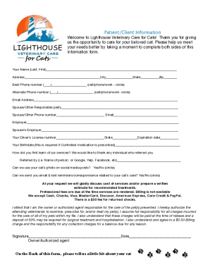 Fillable Online Client Check in Form pages 1,2 Fax Email Print - pdfFiller