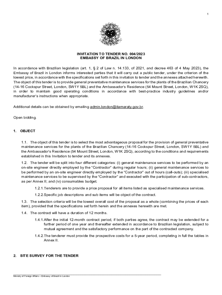 Fillable Online New Brazilian Public Tender Law and Interactions with ...