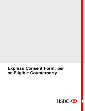 Fillable Online Express Consent Form: per se Eligible Counterparty Fax ...