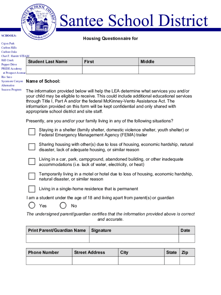 Fillable Online San Diego / Santee / PRIDE Academy at Prospect Avenue Fax Email Print - pdfFiller