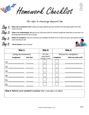 Fillable Online How to Make a Better Homework Schedule for Your Family ...