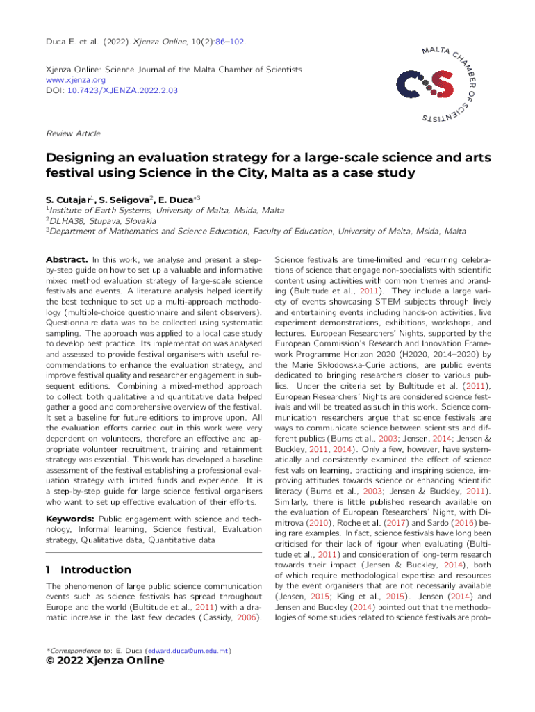 Fillable Online Designing an evaluation strategy for a large-scale ...