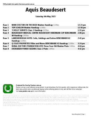 Fillable Online Horse Racing Form Guide - Fill Online, Printable ...