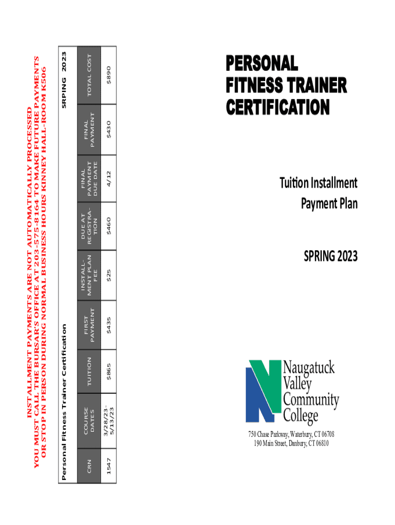 Fillable Online Personal Fitness Trainer Certification Fax Email Print ...