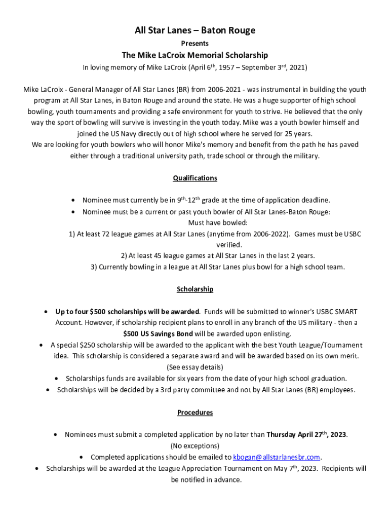 Fillable Online Mike LaCroix made tremendous impact on Baton Rouge ...