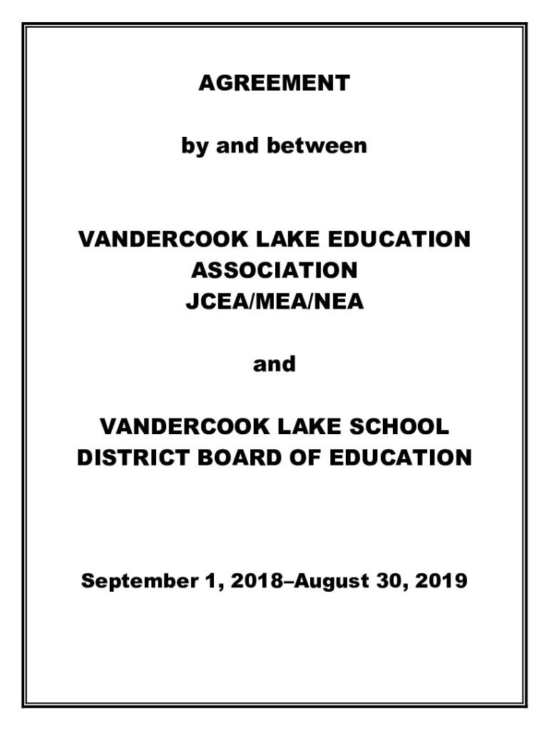 Fillable Online AGREEMENT by and between VANDERCOOK LAKE ... Fax Email Print - pdfFiller