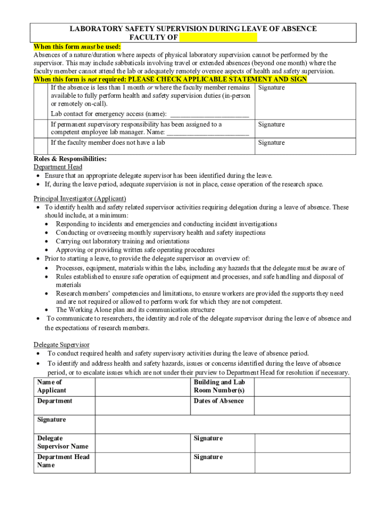 Fillable Online Laboratory Safety PlanUniversity of Minnesota Morris ...