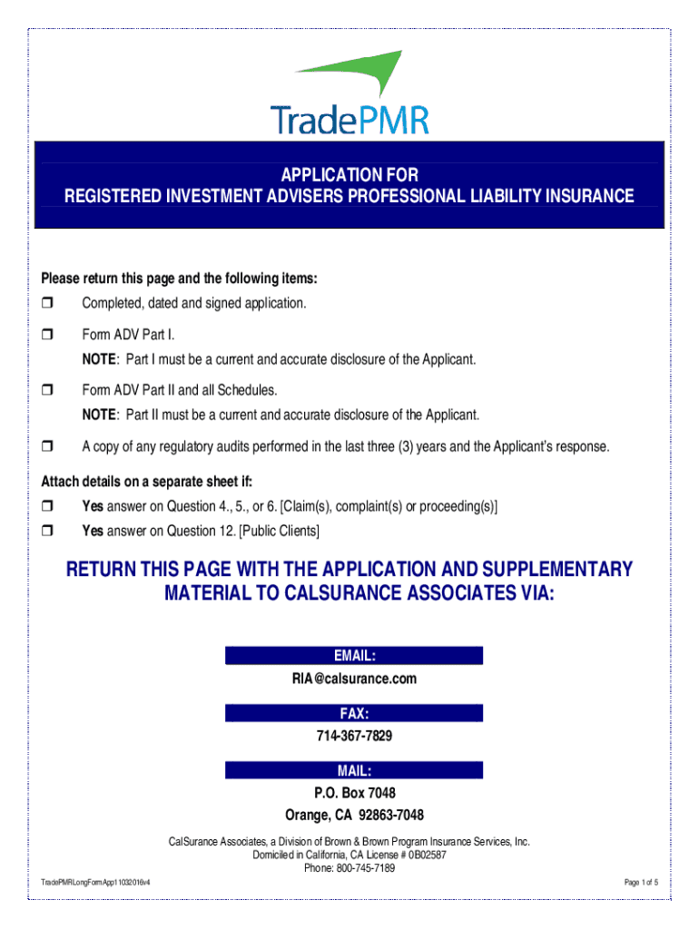 Fillable Online Form ADV Part 2A, Appendix 1 Wrap Brochure IMS Unified ...