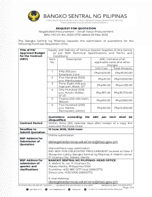 Fillable Online Negotiated Procurement Small Value Procurement Fax ...