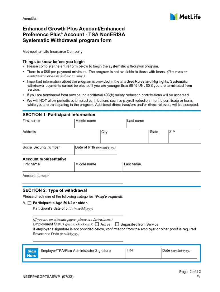 Fillable Online Enhanced Growth Plus Account Annuity Fax Email Print ...