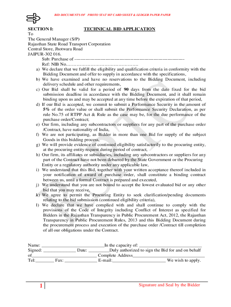 Fillable Online PART3 BID DOCUMENTS CHECKLIST OF ITEMS ... Fax Email ...