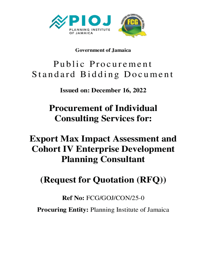 Fillable Online Public Procurement Standard Bidding Document ANNEX ...