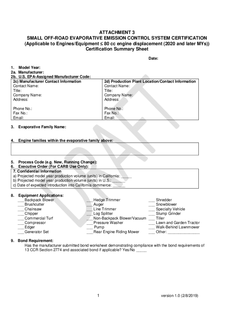 Fillable Online Off-Road Vehicle Emissions Fax Email Print - pdfFiller