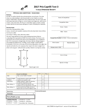 Fillable Online Ever wonder what a Prix Caprilli test looks like? Or ...