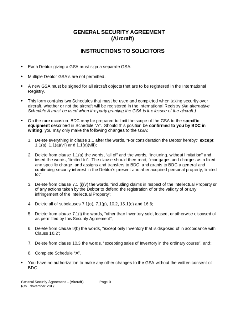 Aircraft Registration, Record a Security Agreement/Chattel ... Doc ...