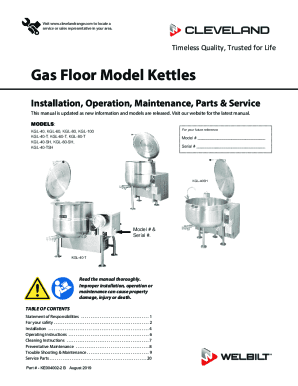 Fillable Online KGL25T: Gas steam kettle, tilting Fax Email Print ...