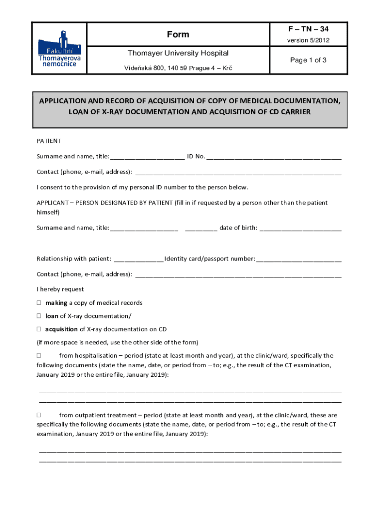 Fillable Online Medical Record RequestUniversity Hospital Downtown Fax ...