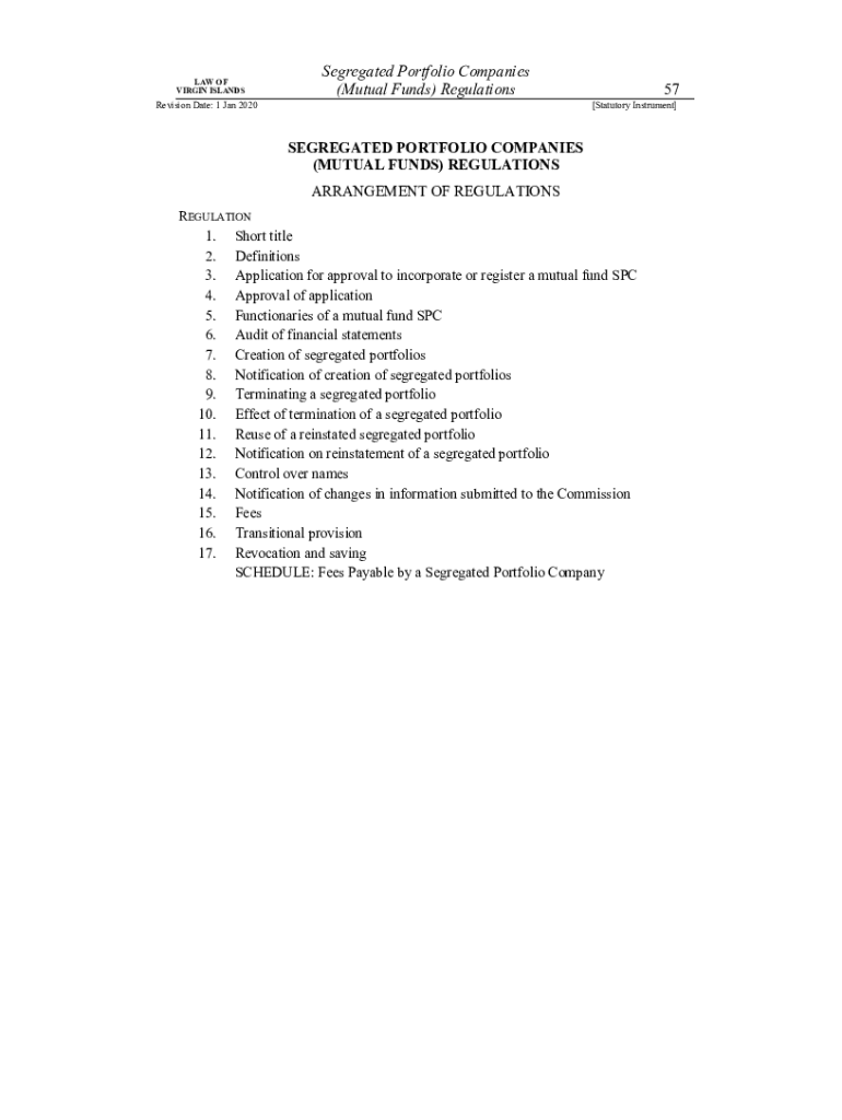 Fillable Online Guide to British Virgin Islands Segregated Portfolio ...