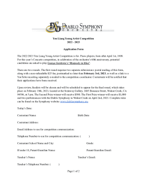Fillable Online DSO Competition Application Form Fax Email Print ...