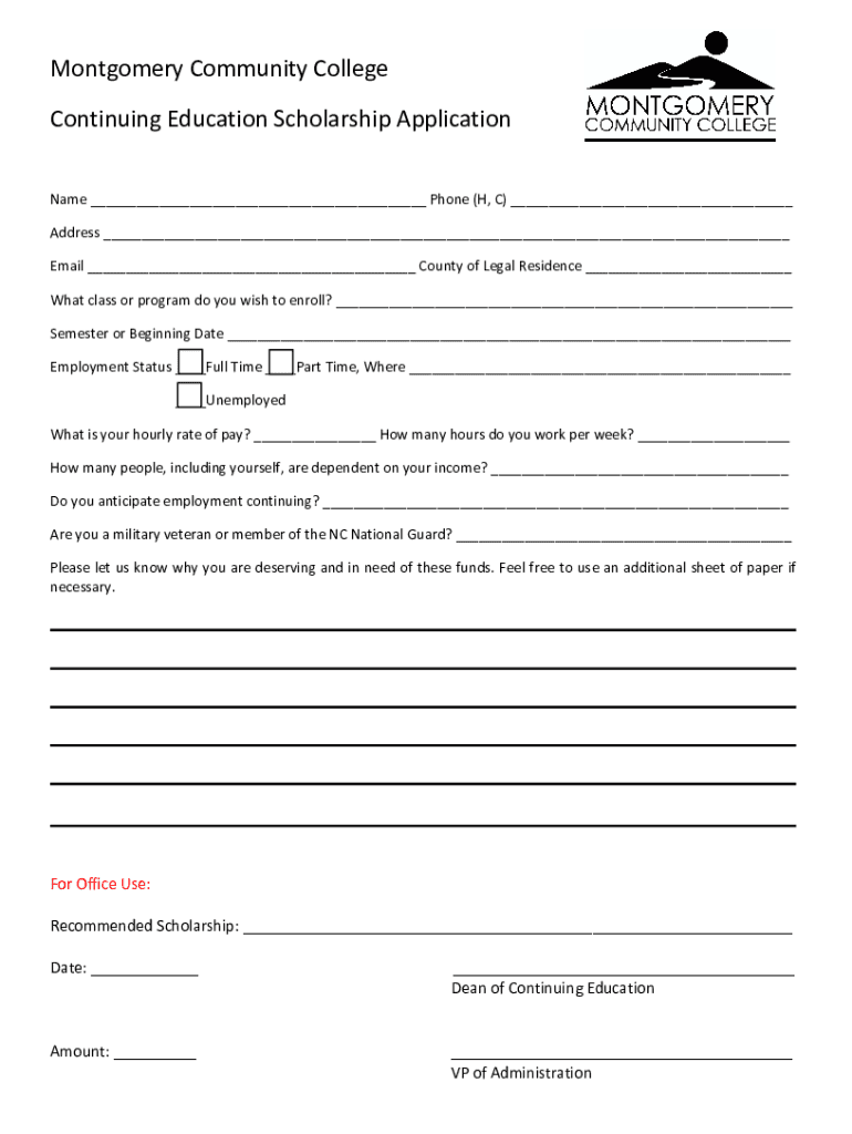 Fillable Online WD&CE Career Path Scholarship Application 4 pages ...
