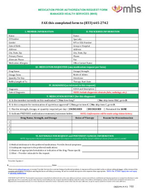 Fillable Online MHS - Indiana - Prior Authorization Request Form ...