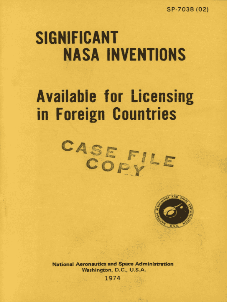 Fillable Online ntrs nasa SIGNIFICANT NASA INVENTIONS Available for ...