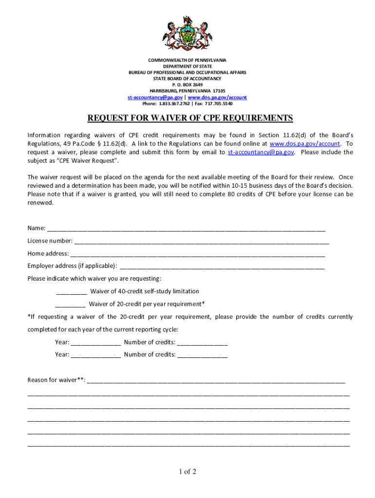 Fillable Online STATE BOARD OF ACCOUNTANCY - cloudfront.net Fax Email ...