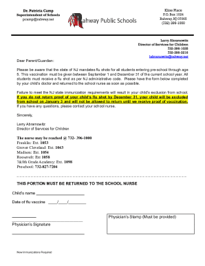 Fillable Online Flu shot letter.docx Fax Email Print - pdfFiller