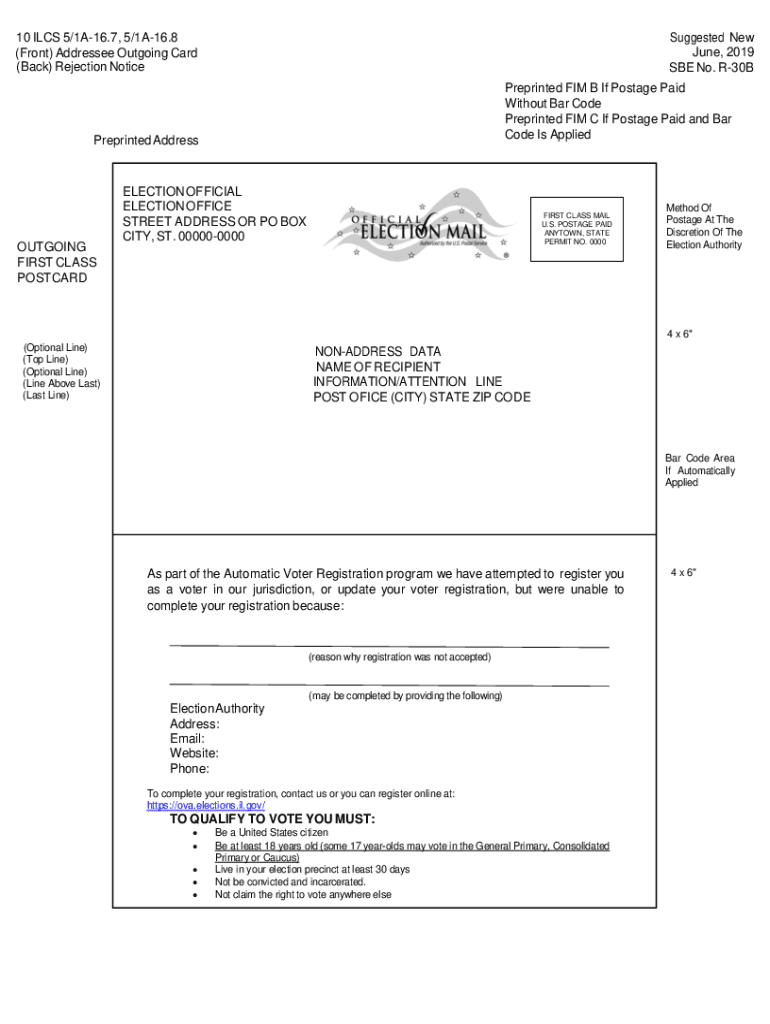 Fillable Online (Front) Addressee Outgoing Card Fax Email Print - pdfFiller
