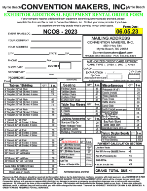 Fillable Online Equipment Rental Request Order Form Fax Email Print ...