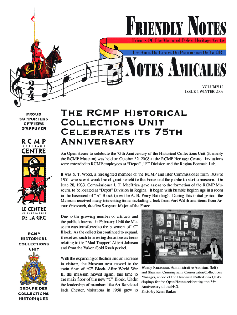 Fillable Online The RCMP Historical Collections Unit Celebrates its ...