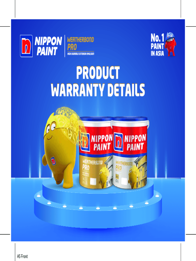 Fillable Online Nippon Paint Weatherbond Pro 20 L Exterior Wall Paint ...