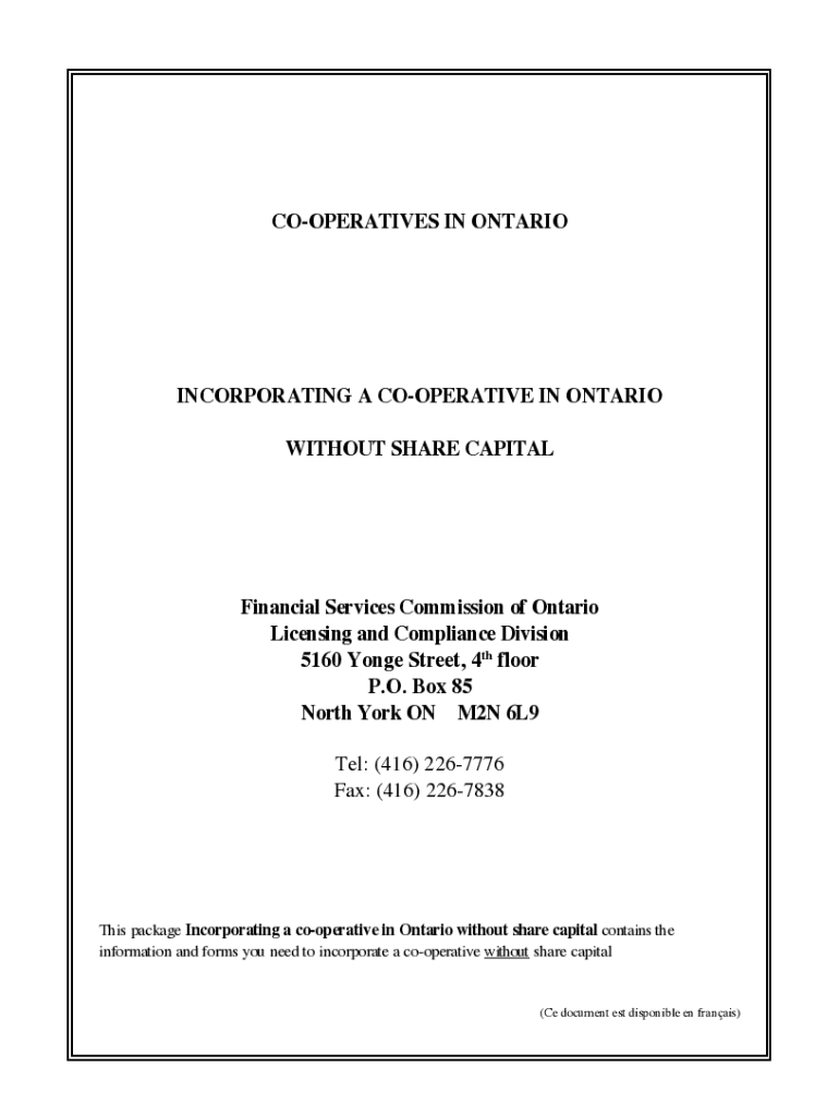 Fillable Online How to Form a Cooperative Fax Email Print - pdfFiller