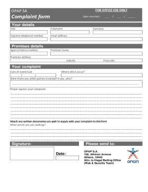 Fillable Online OPAP SA Fax Email Print - pdfFiller