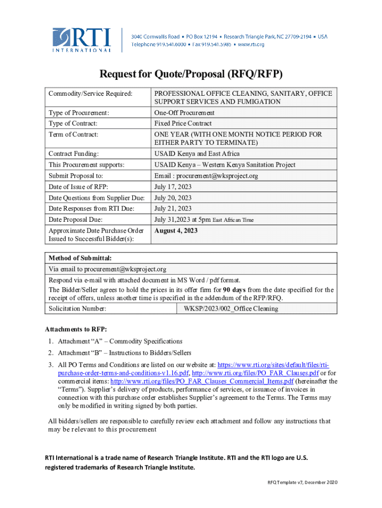 Fillable Online cleaning or janitorial or commercial or maintenance ...