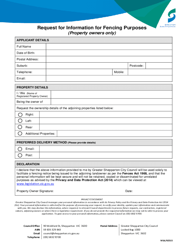 Fillable Online Informal Request for Information Application Fax Email Print - pdfFiller